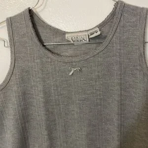 Basic Editions | Tops | Basic Editions Medium Gray Tank Top 6 Cotton 40 ...
